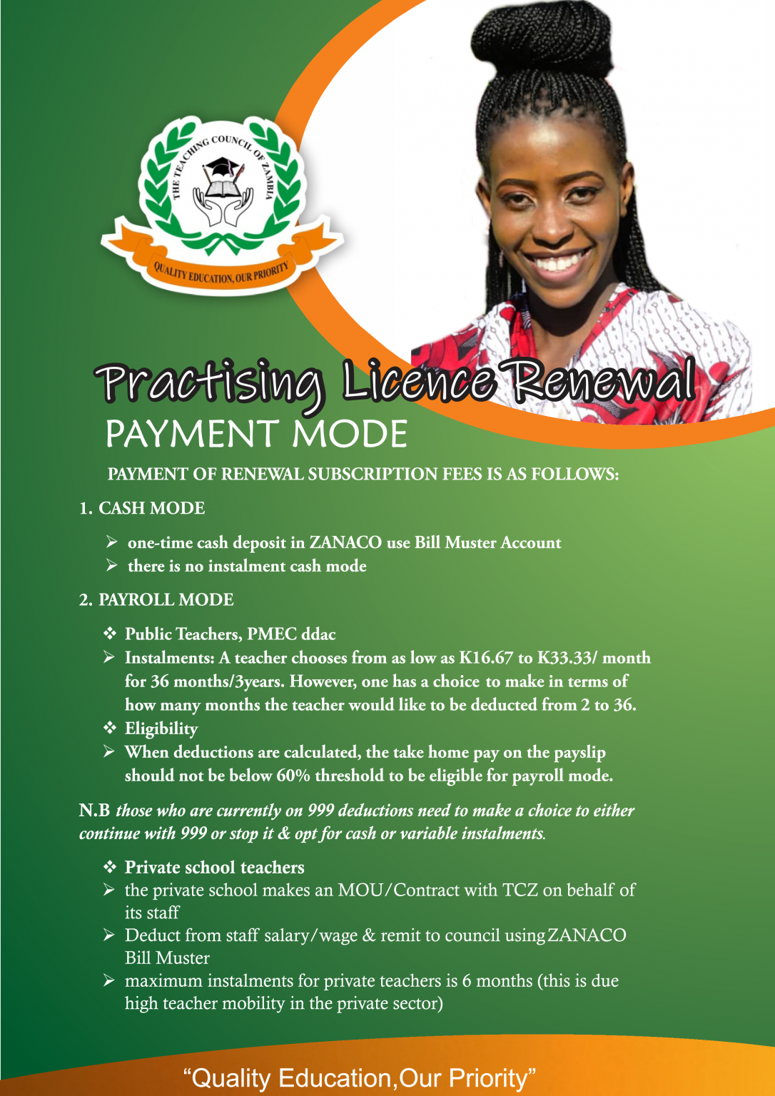 Practicing License Renewal – The Teaching Council of Zambia